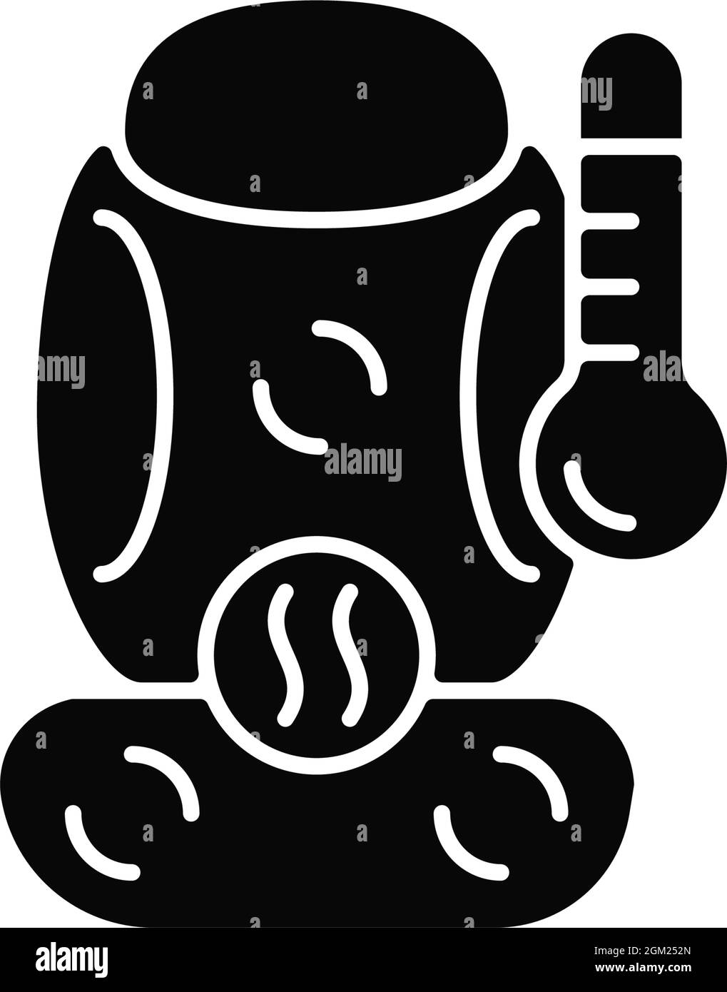 Heated seat with massage function black glyph icon Stock Vector Image ...