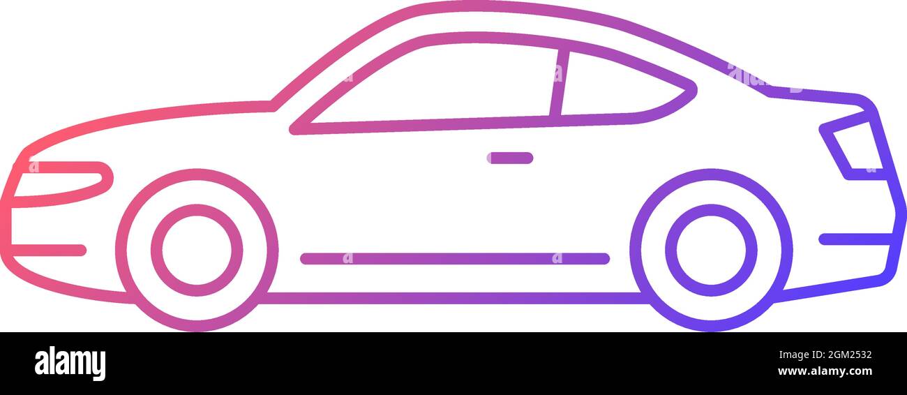 Coupe car gradient linear vector icon Stock Vector Image & Art - Alamy