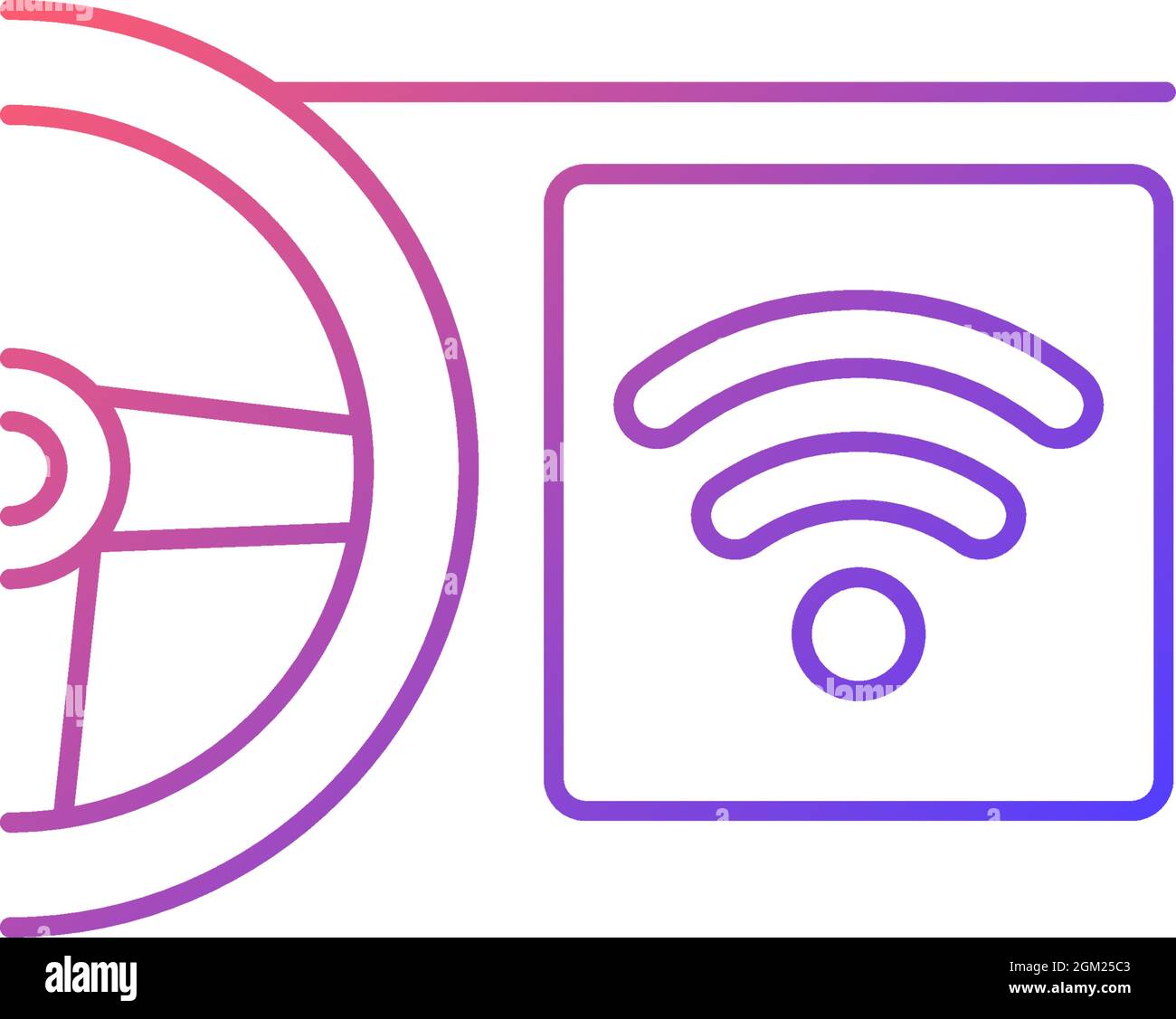 Built in wifi hotspot gradient linear vector icon Stock Vector Image ...