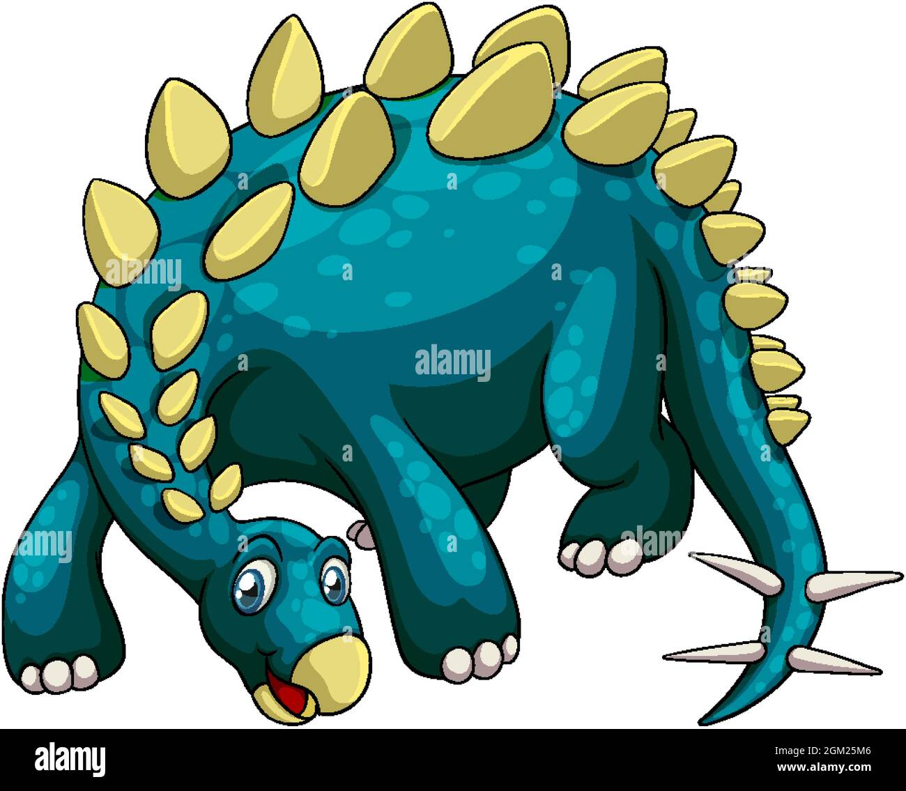 A stegosaurus dinosaur cartoon character illustration Stock Vector ...