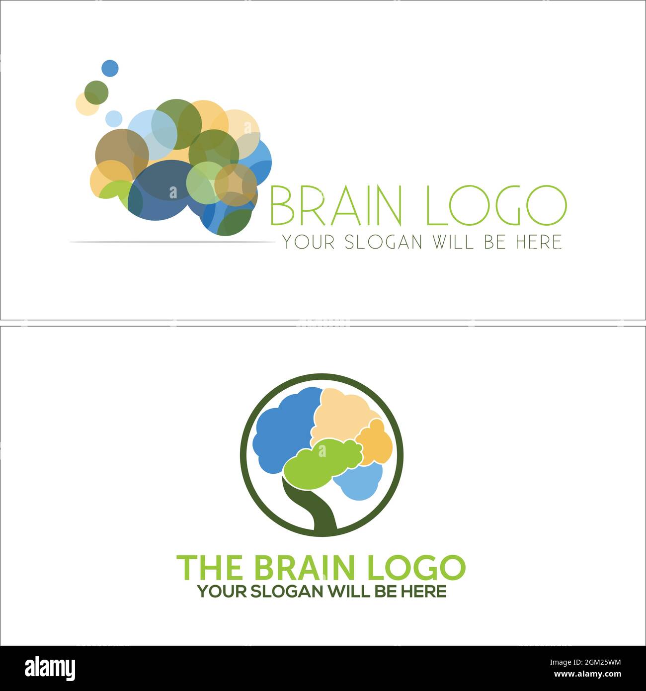 Medical psychology healthcare brain logo design Stock Vector Image ...