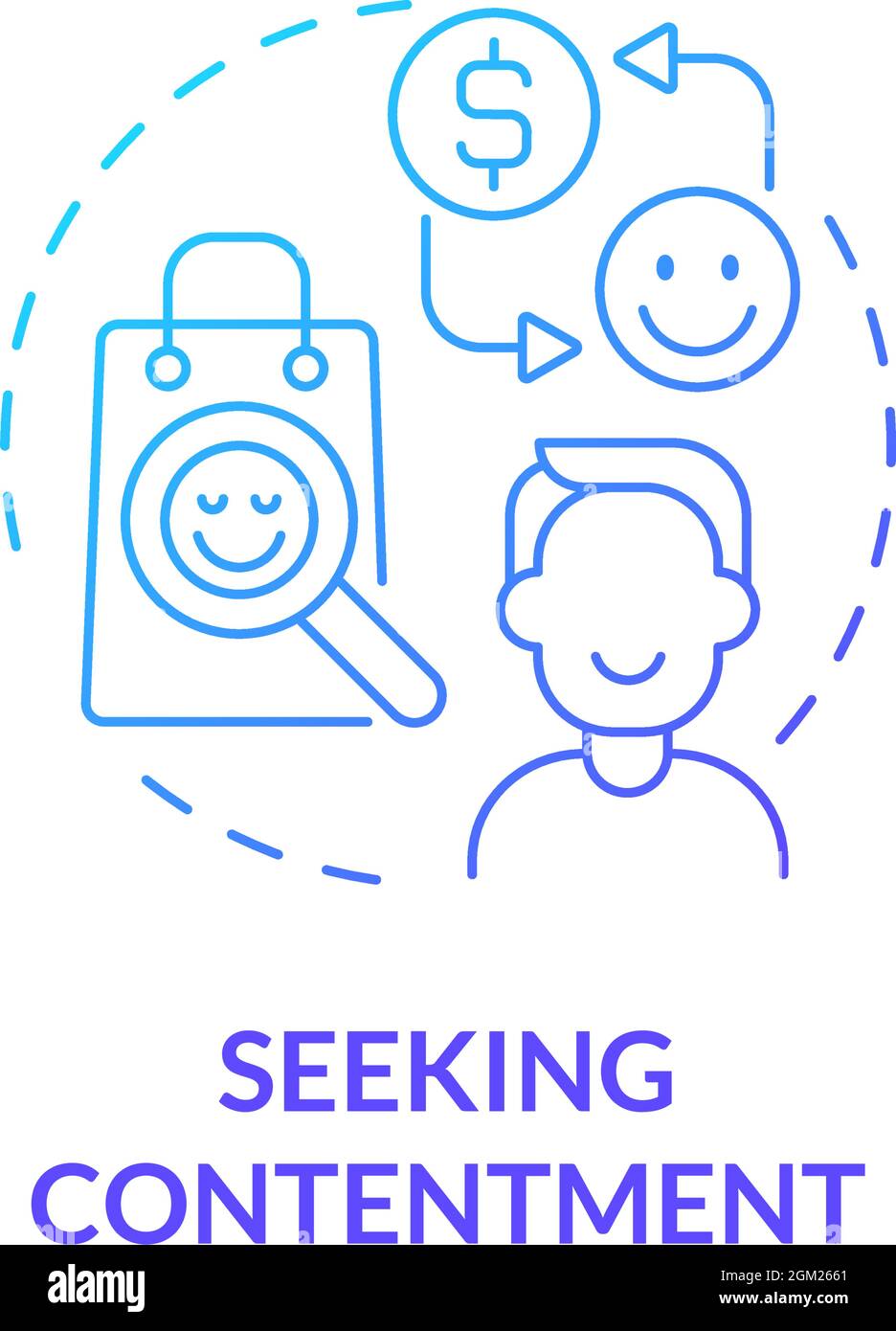 Icon satisfaction contentment Stock Vector Images - Alamy