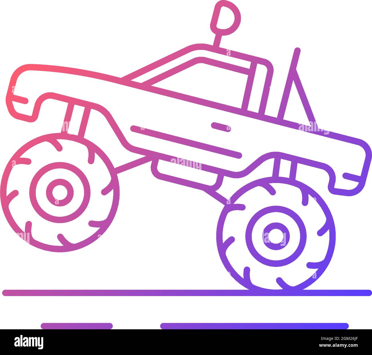 Monster truck racing gradient linear vector icon Stock Vector Image ...
