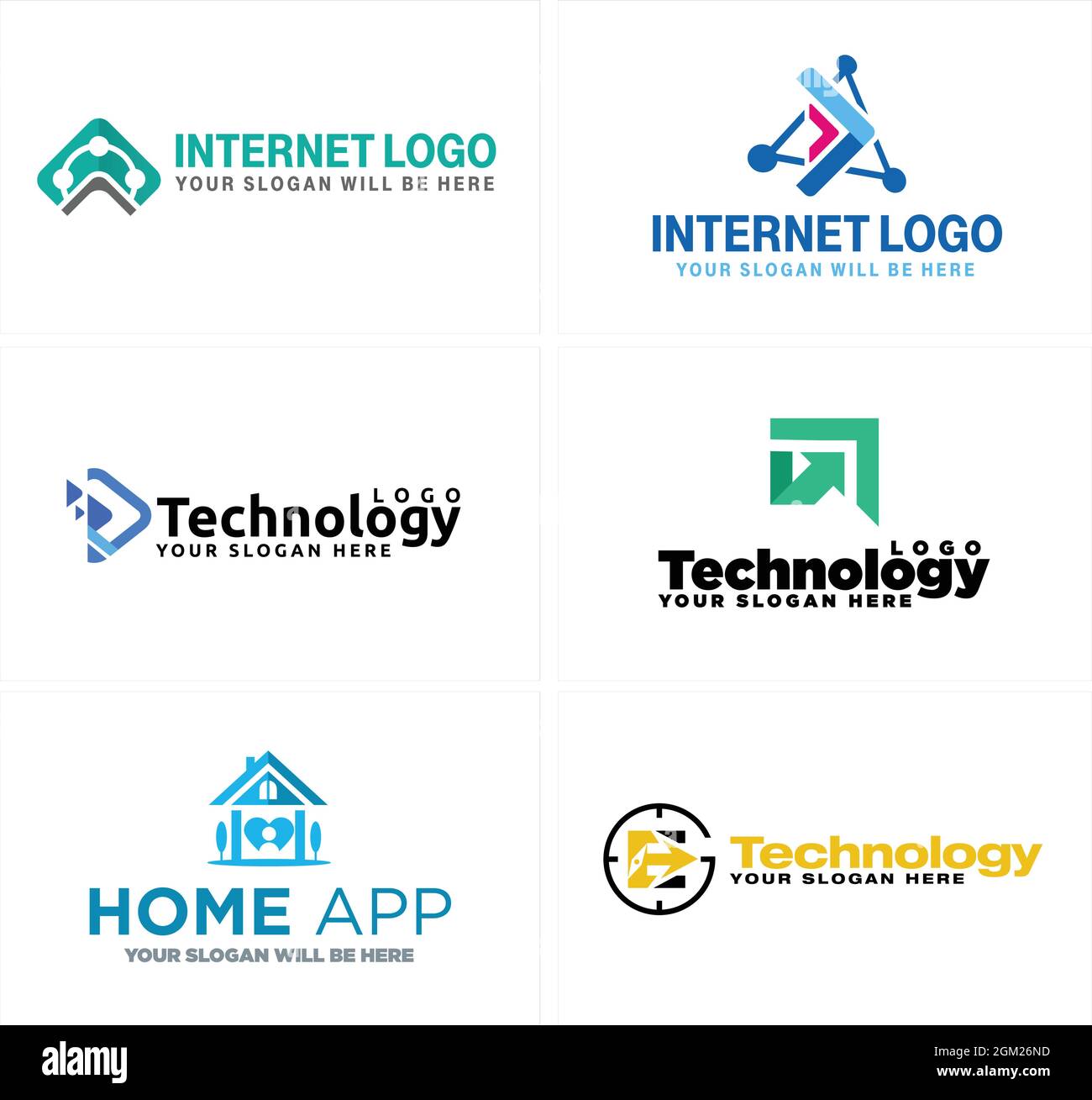 Set of internet technology icon logo design Stock Vector Image & Art ...