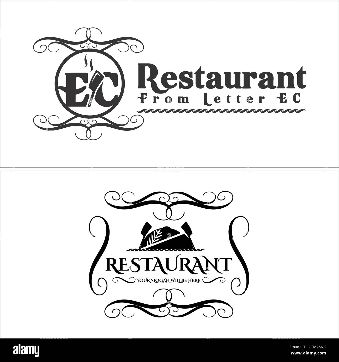 Classic Restaurant Vintage Logo Design Stock Vector Image & Art - Alamy