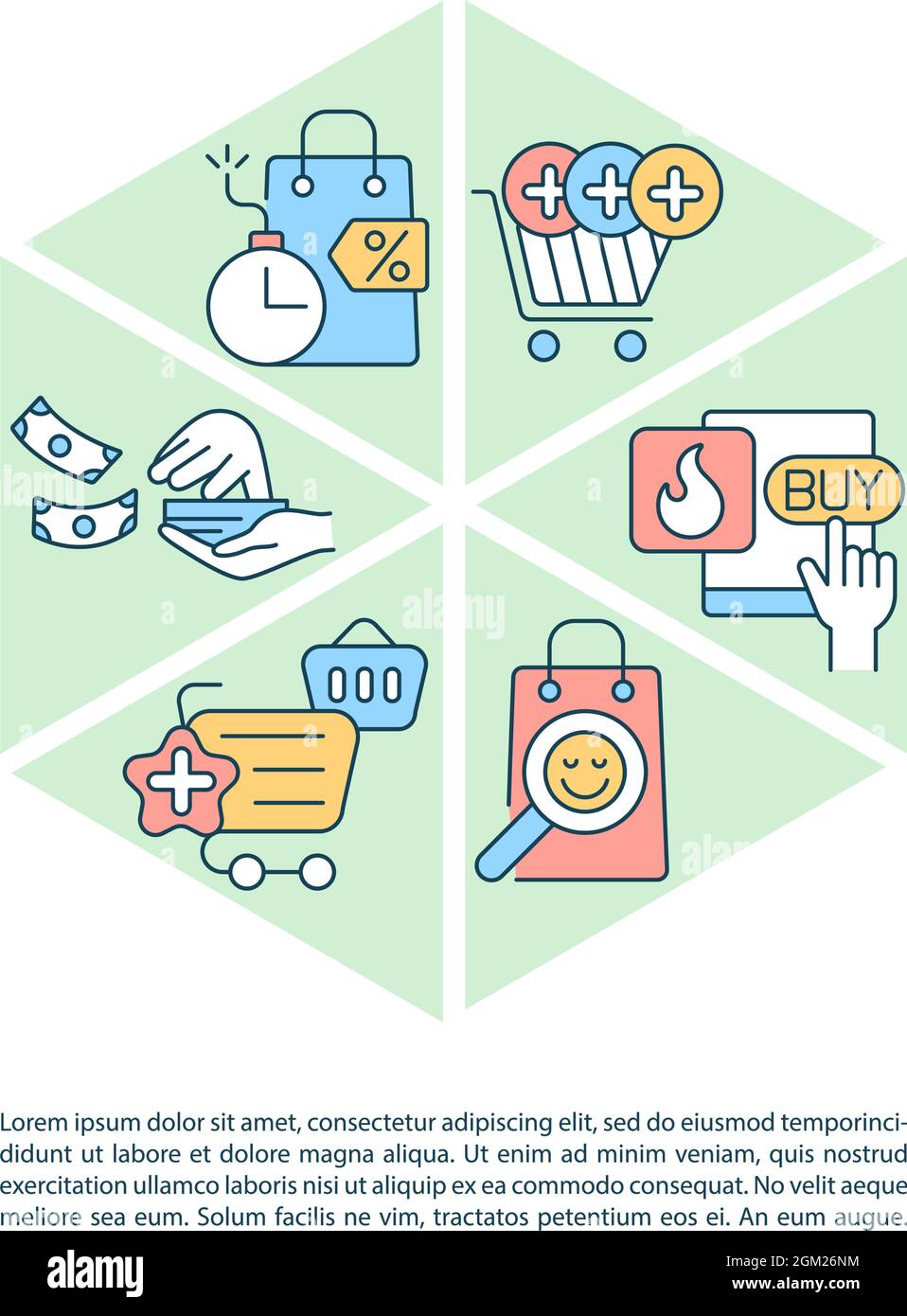 Avoiding consumerism concept line icons with text Stock Vector Image ...