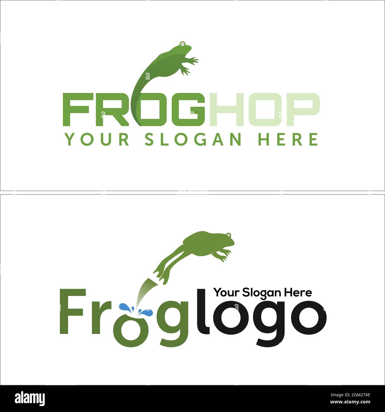 Frog jump logo design vector Stock Vector Image & Art - Alamy