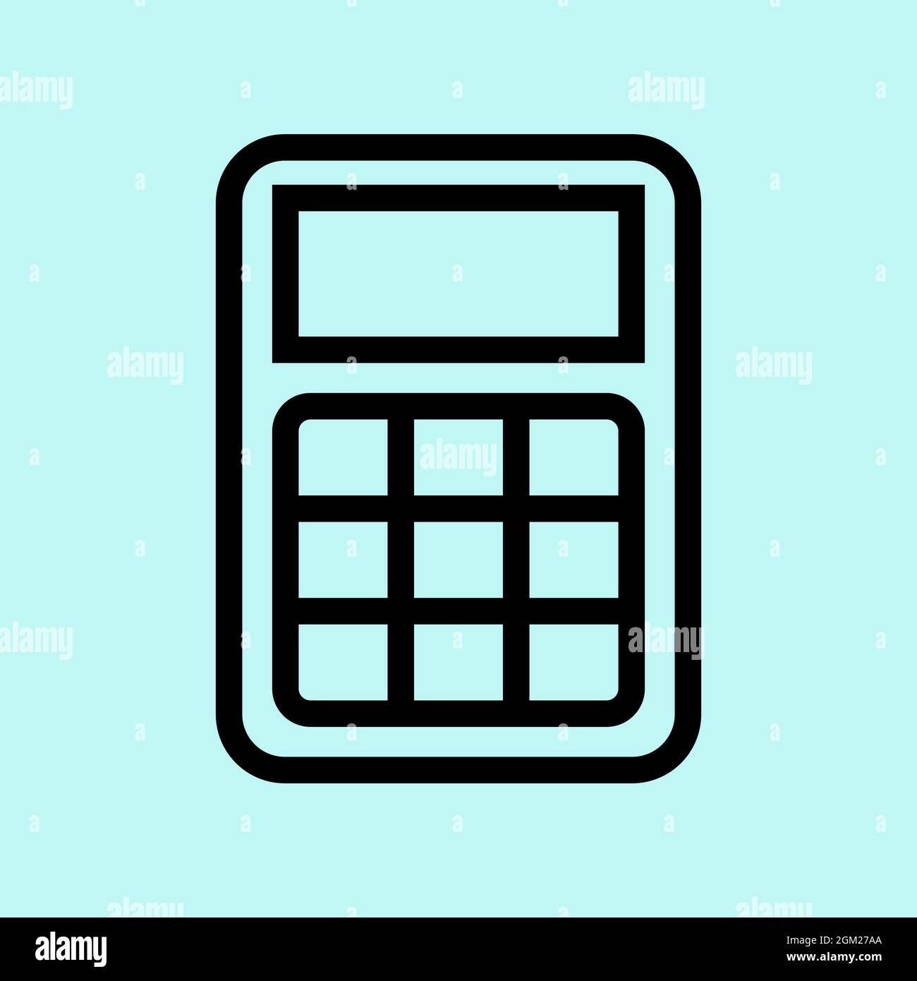 Calculator line icon. Outline or stroke vector illustration Stock ...