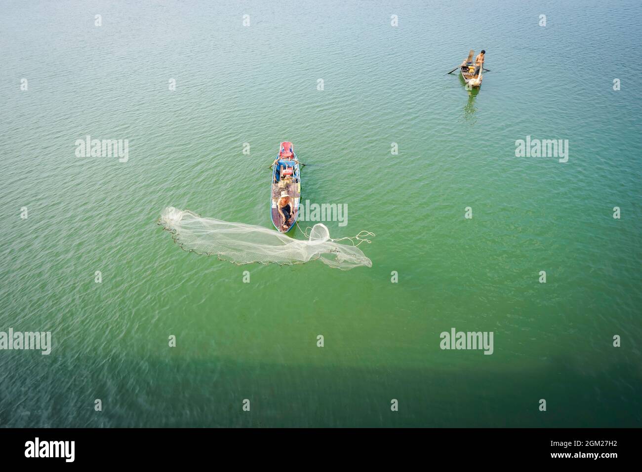 Fishing on Tri An lake in Dong Nai province southern Vietnam Stock ...