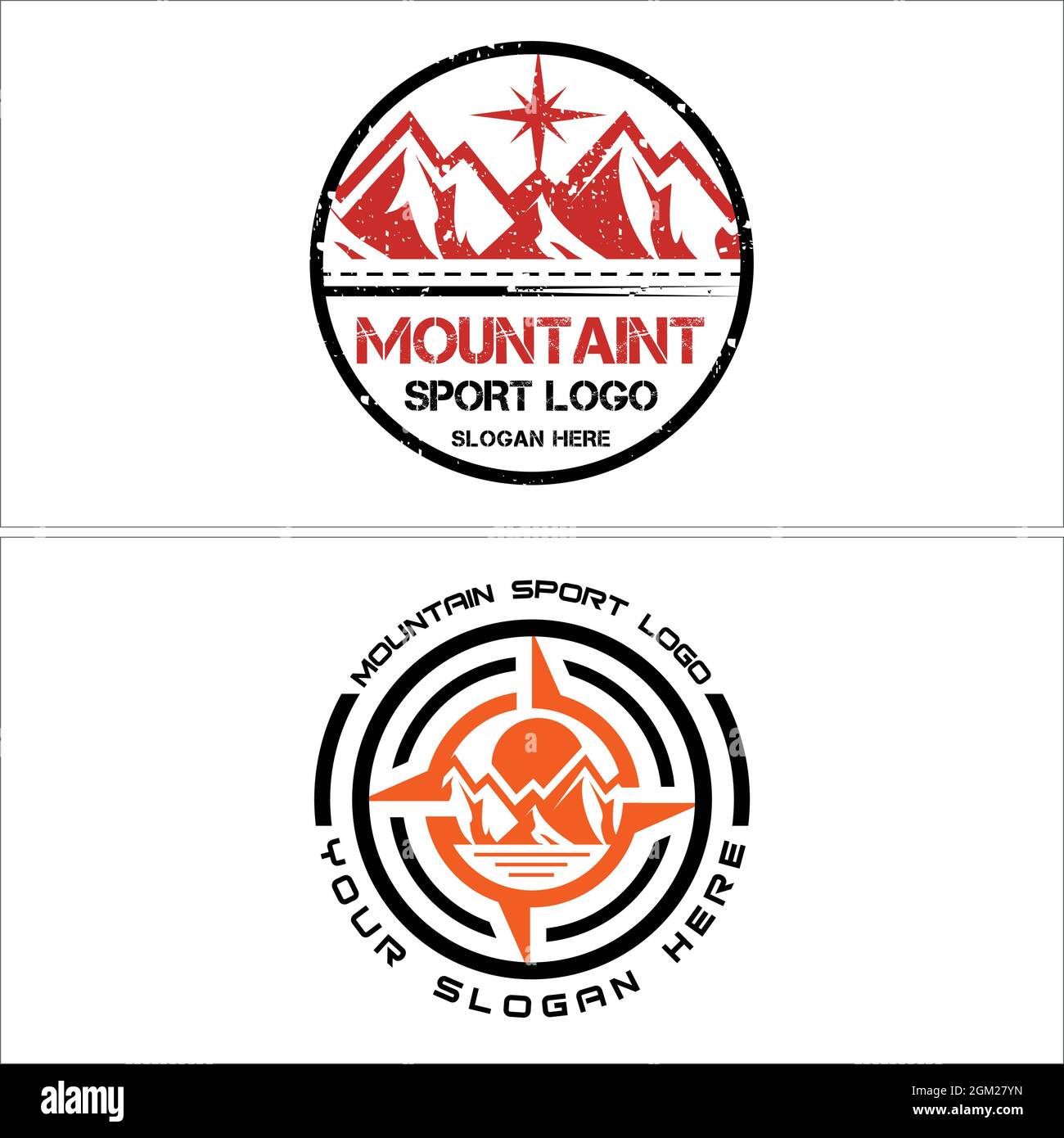 sport adventure mountain compass logo design Stock Vector Image & Art ...