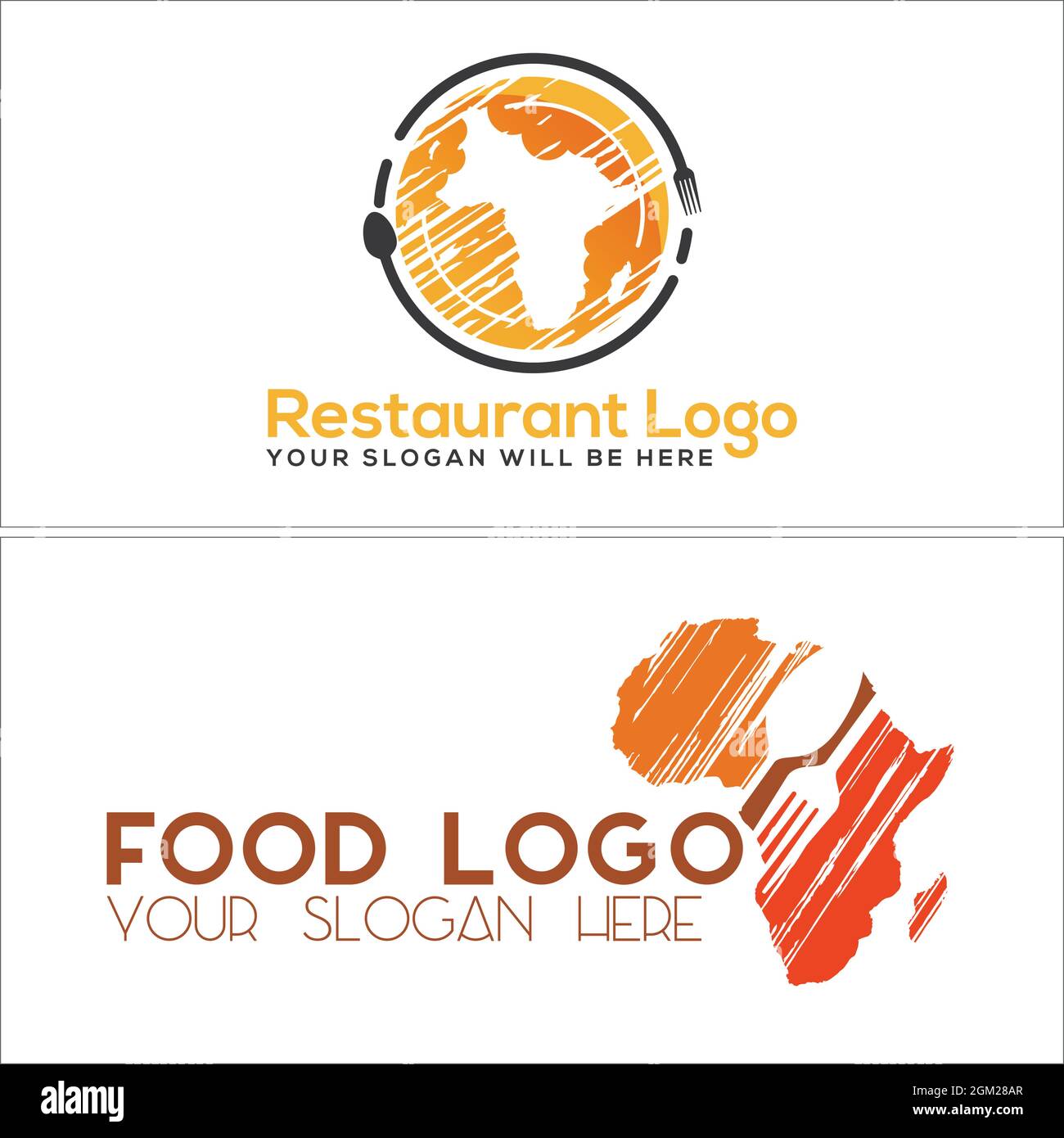 Food drink global restaurant culinary logo design Stock Vector Image ...