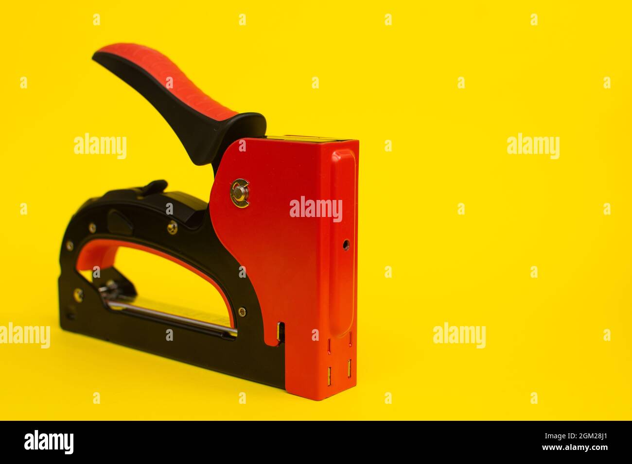 mechanical stapler for furniture upholstery close-up. mock up Stock ...