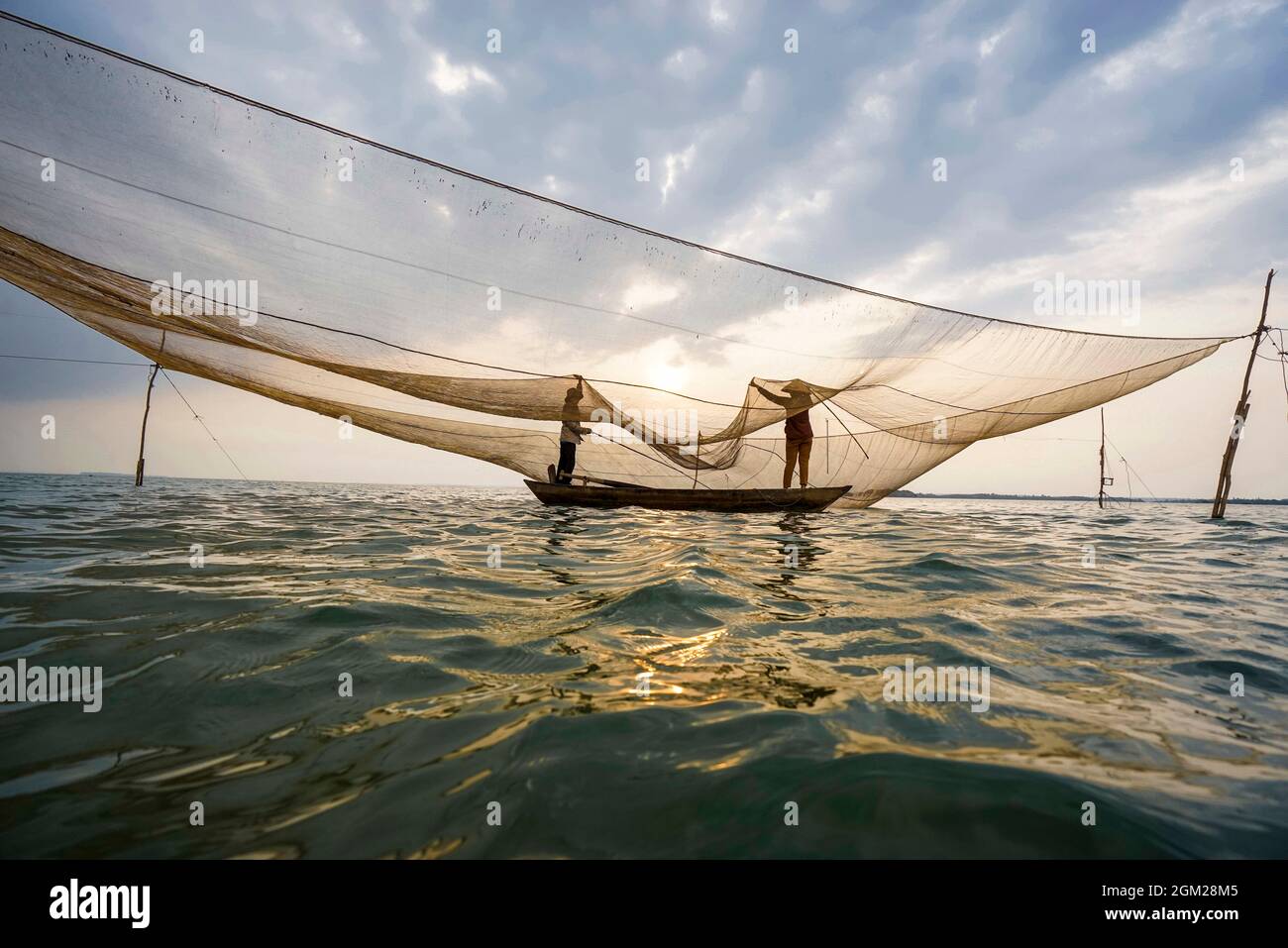 Fishing on Tri An lake in Dong Nai province southern Vietnam Stock ...