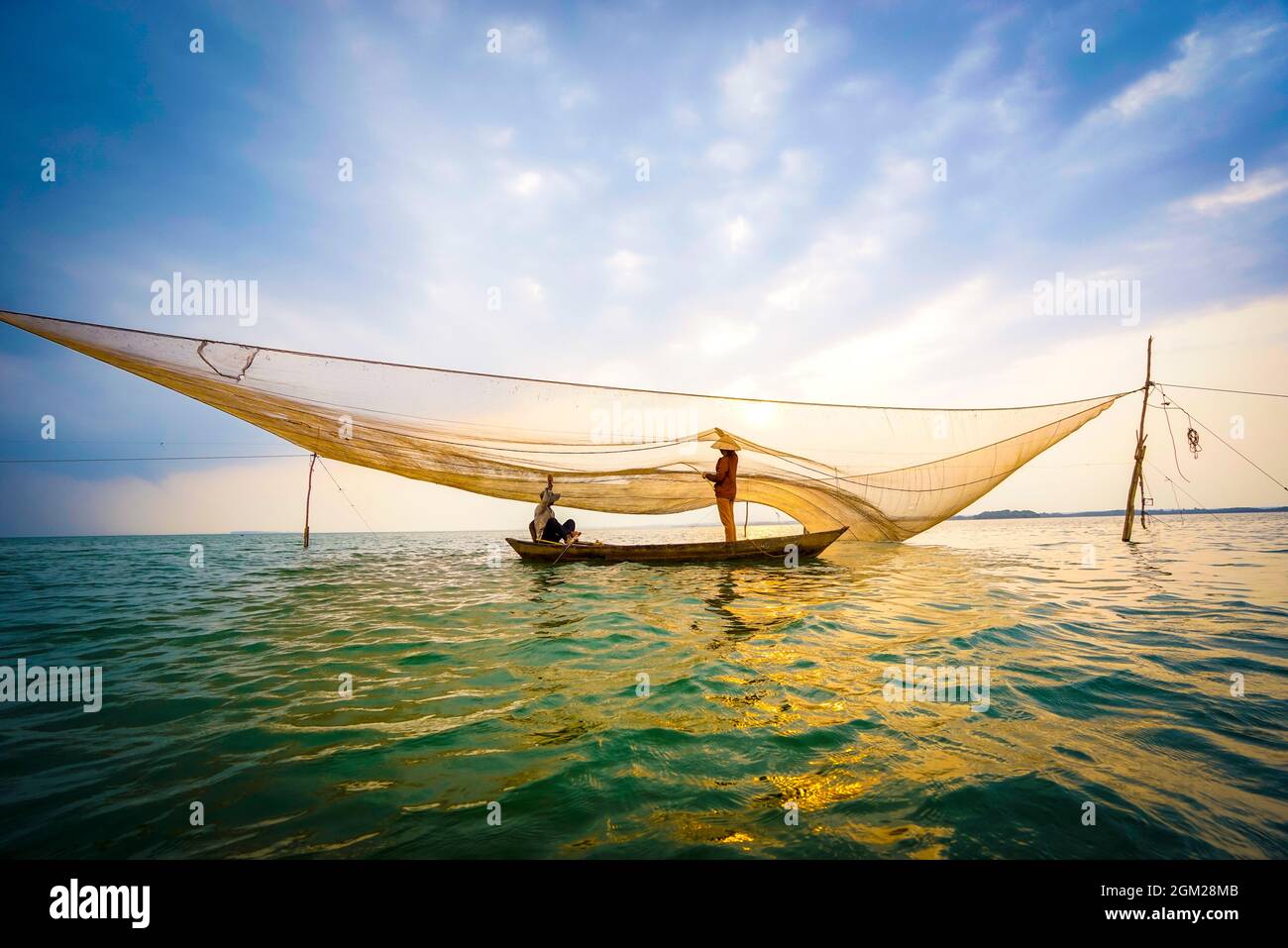 Fishing on Tri An lake in Dong Nai province southern Vietnam Stock ...