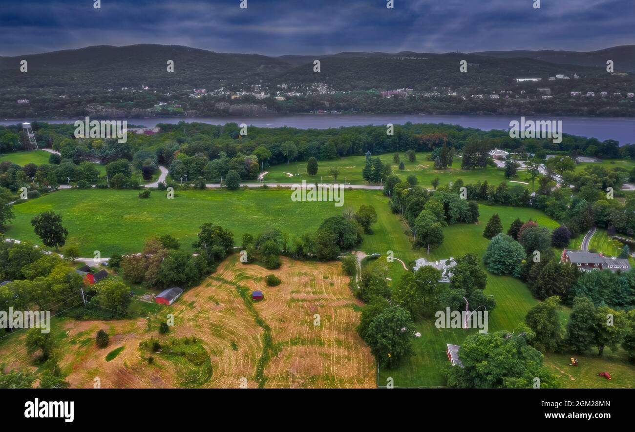 Aerial By The Hudson NY - Bird eye view of the Highlands Country Club ...