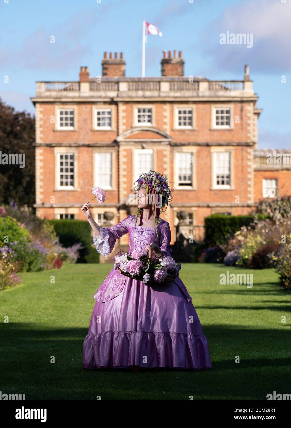 Gemma Sadler models a fabulous Georgian costume, including a wig made ...