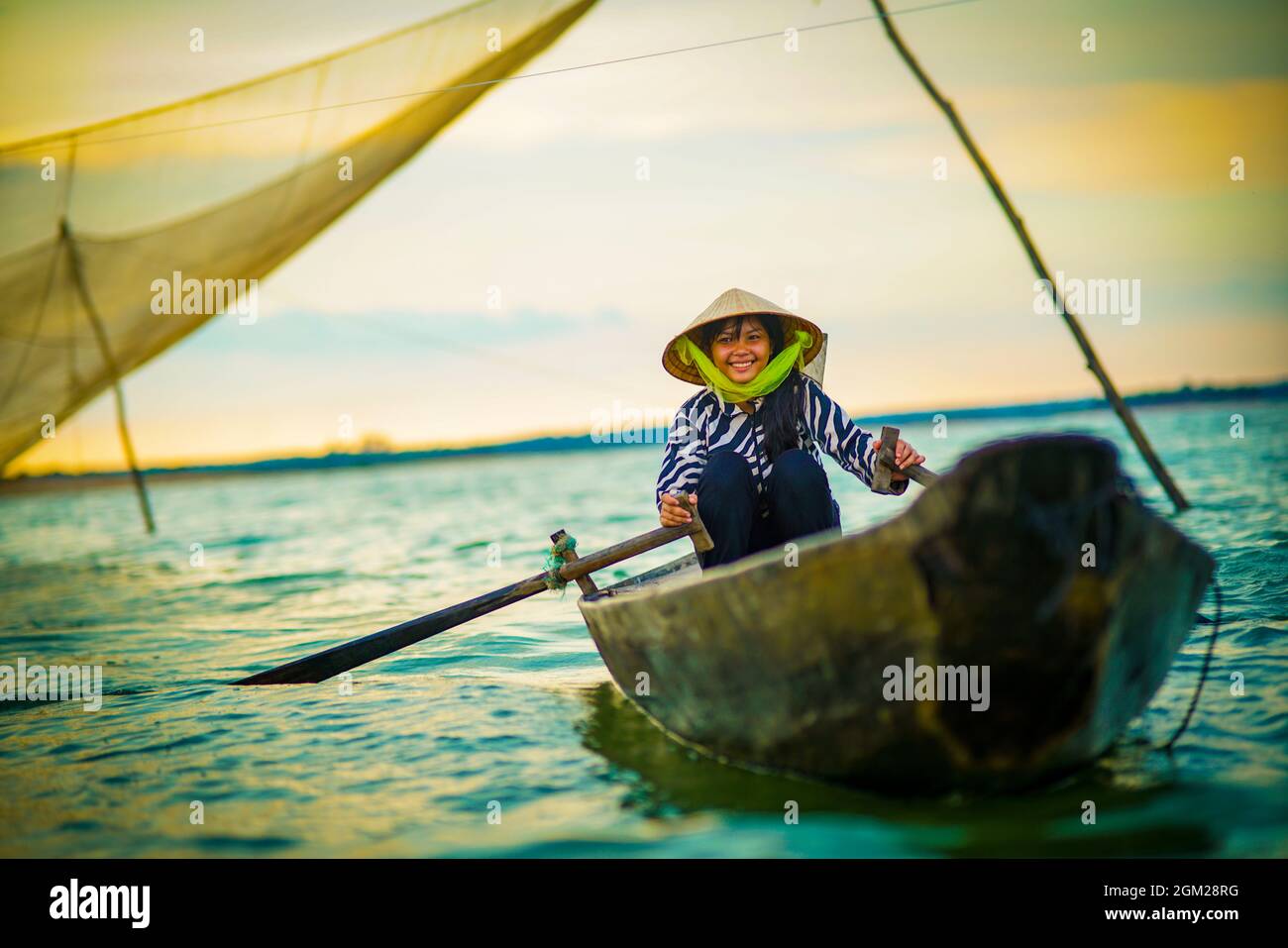Fishing on Tri An lake in Dong Nai province southern Vietnam Stock ...