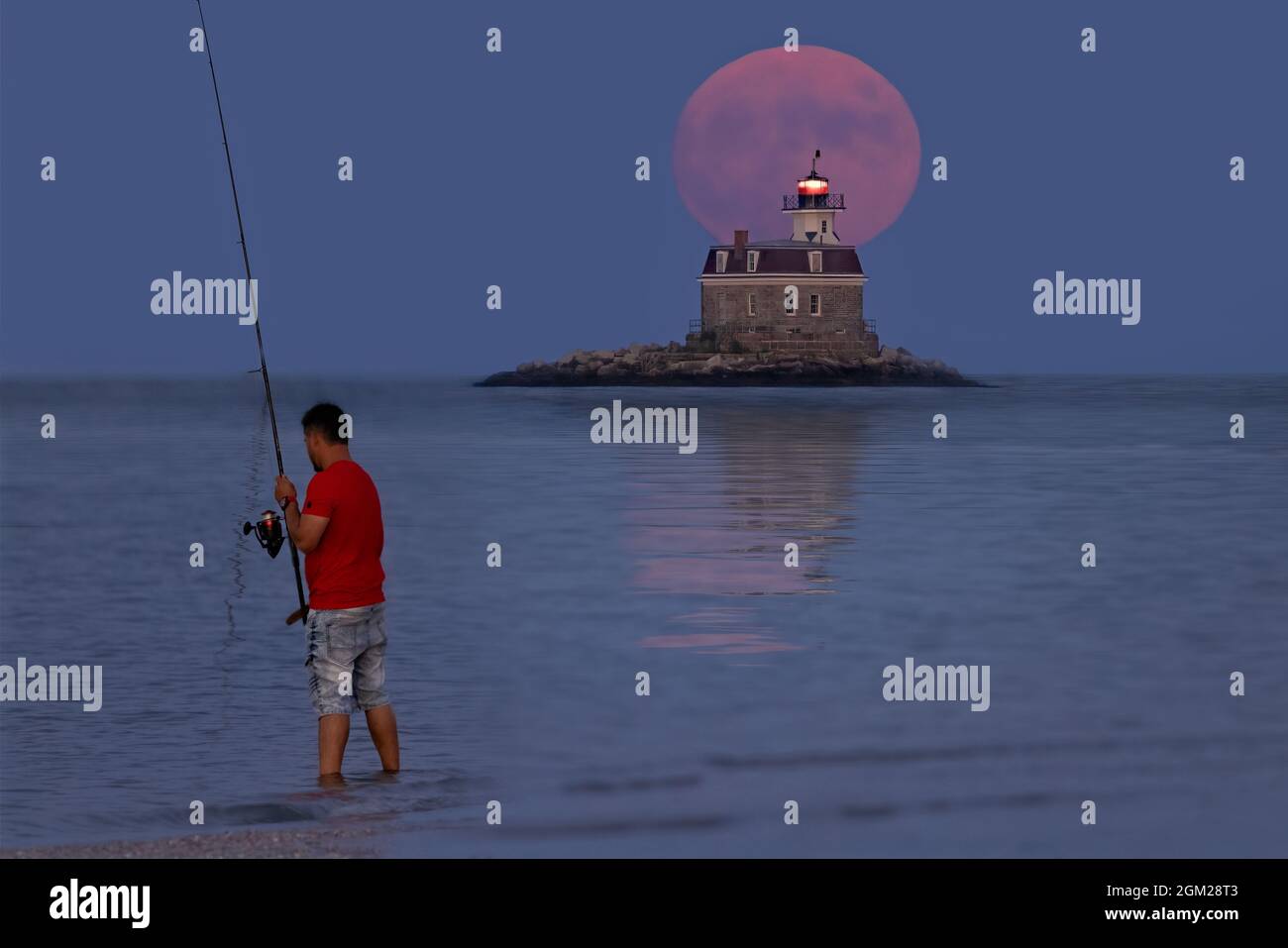 Buck Full Moon - The Buck or Thunder Full moon rises behind the ...