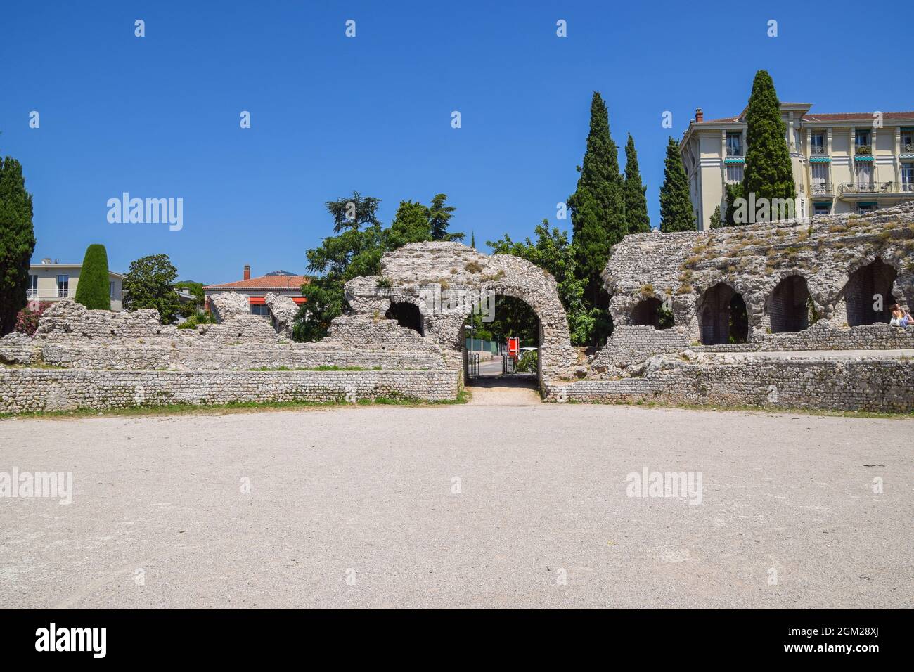 Cimiez Arenas, ancient Roman amphitheatre ruins in Nice, South of ...