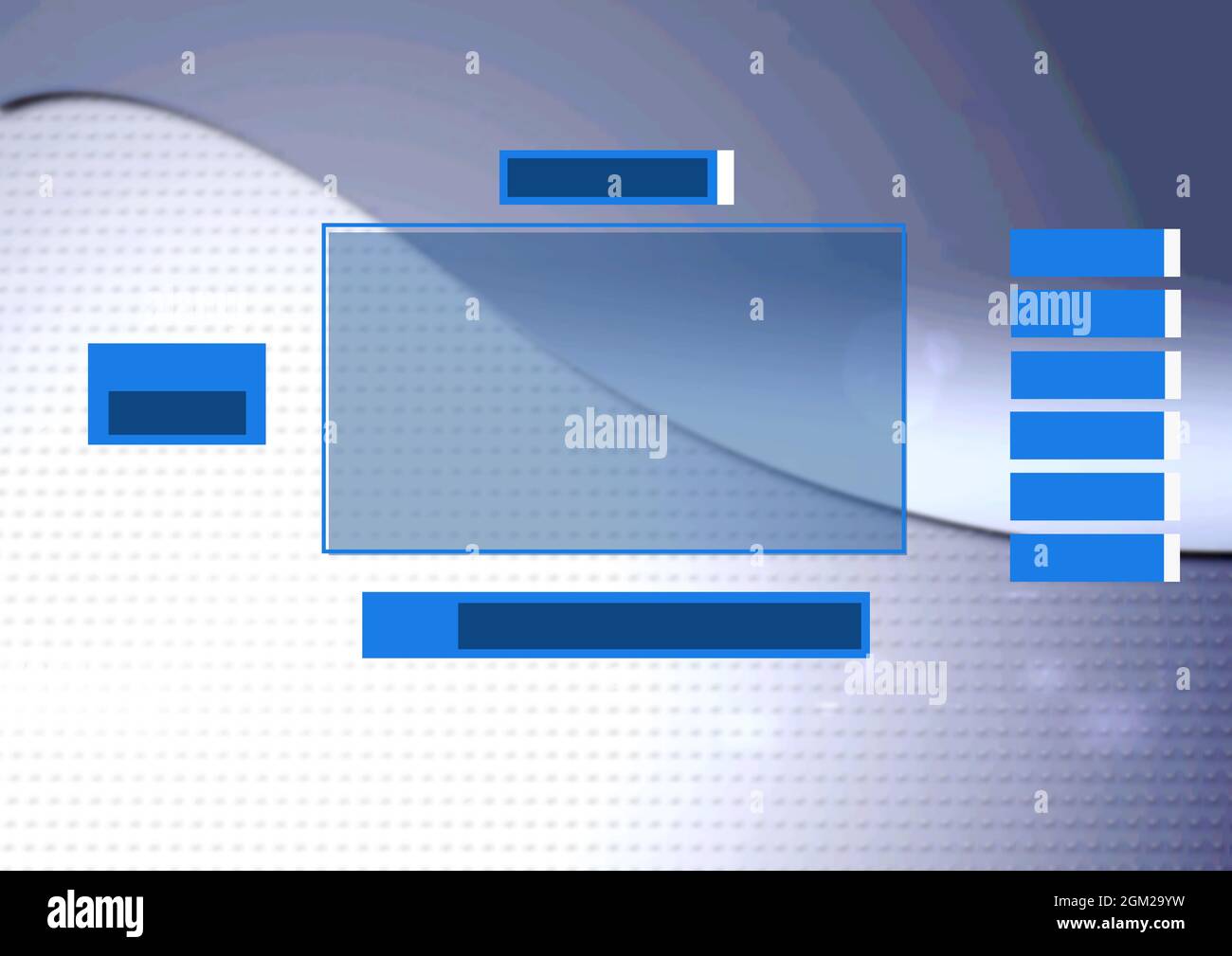 Digitally generated image of blue desktop computer icon against ...