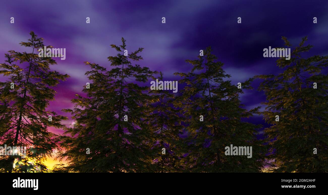 Dramatic sky with beautiful gradient 3d render Stock Photo - Alamy