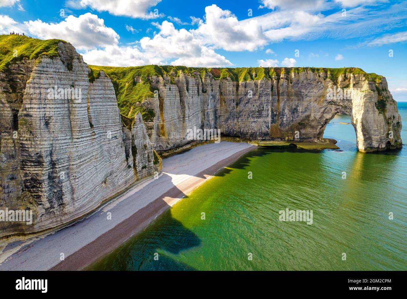 Aerial shot of Etretat cliffs in Normandy, France Stock Photo - Alamy