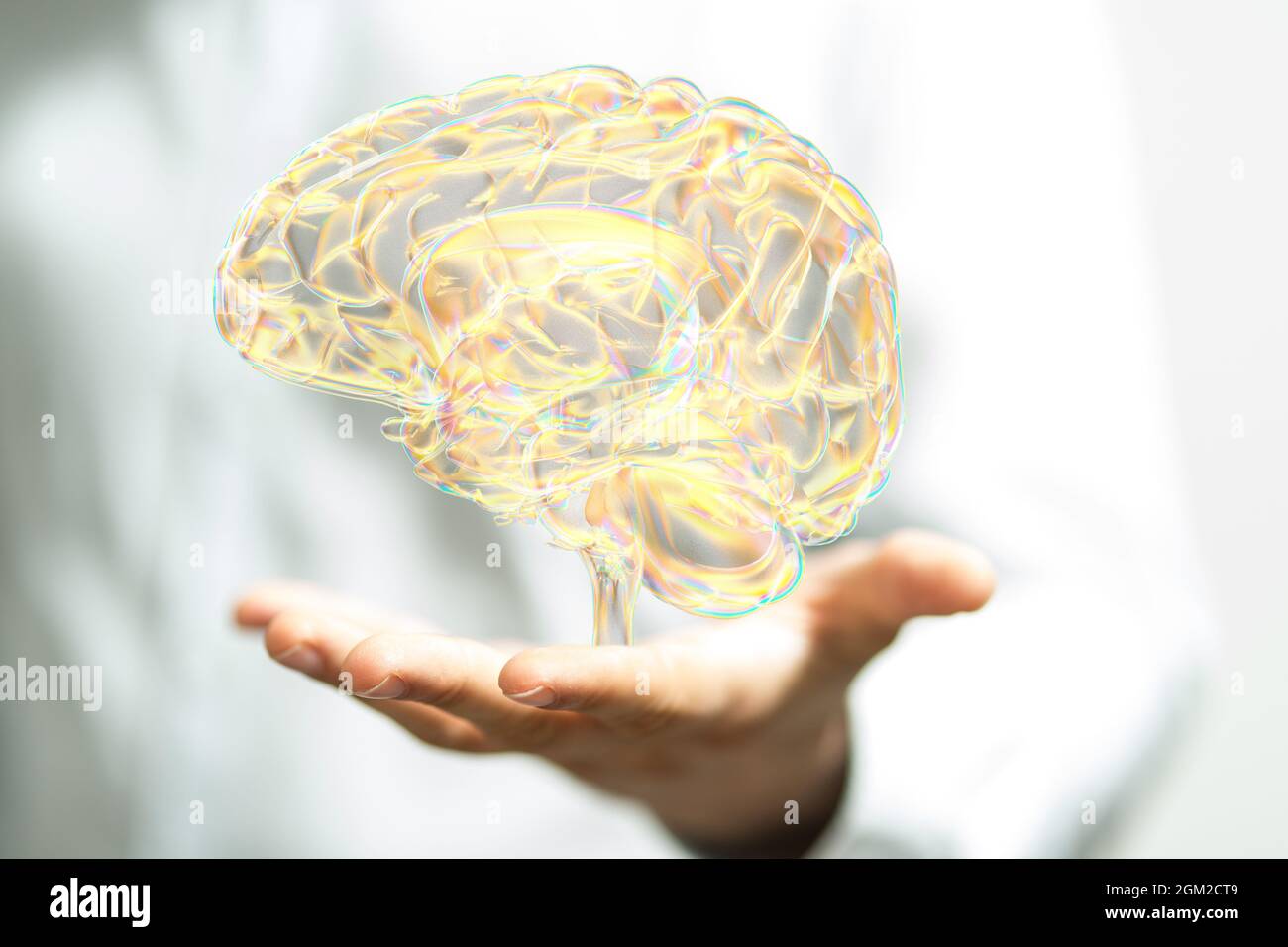 3D rendering of human brain digital illustration Stock Photo - Alamy