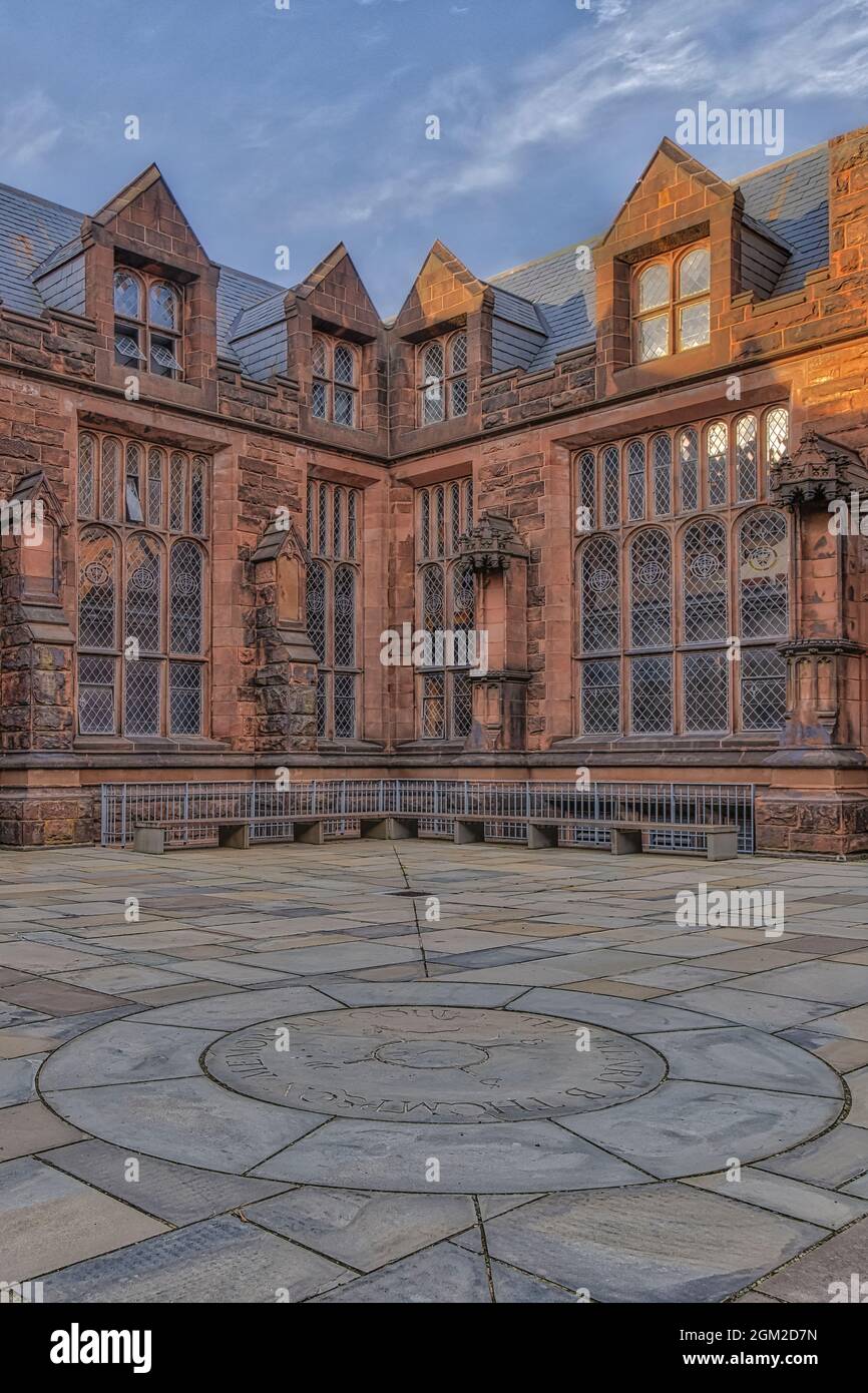 Princeton East Pyne Hall - A view to the Collegiate Gothic architecture ...