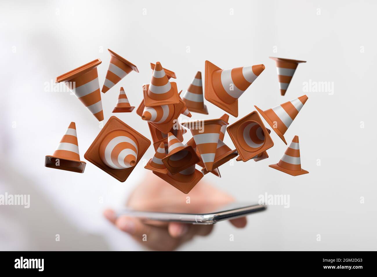 3D rendering of the website under construction page Stock Photo - Alamy