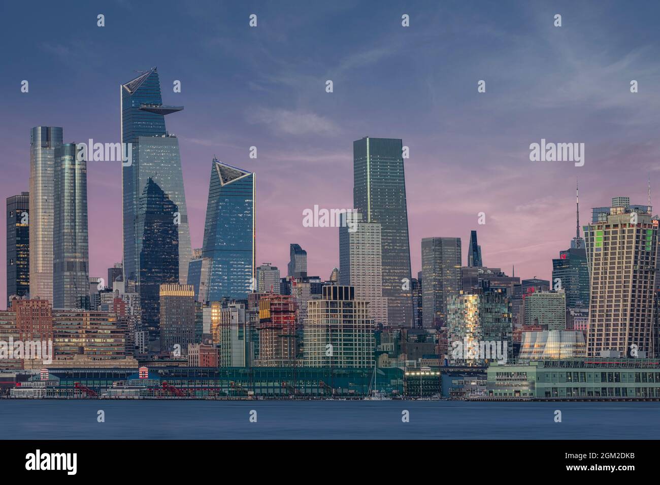 NYC Midtown Hudson Yards - View to the New York City skyline with ...