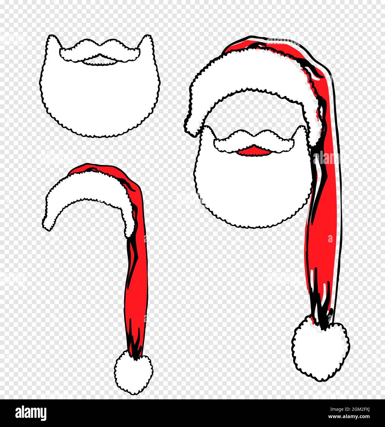 Santa Hat And Beard Template