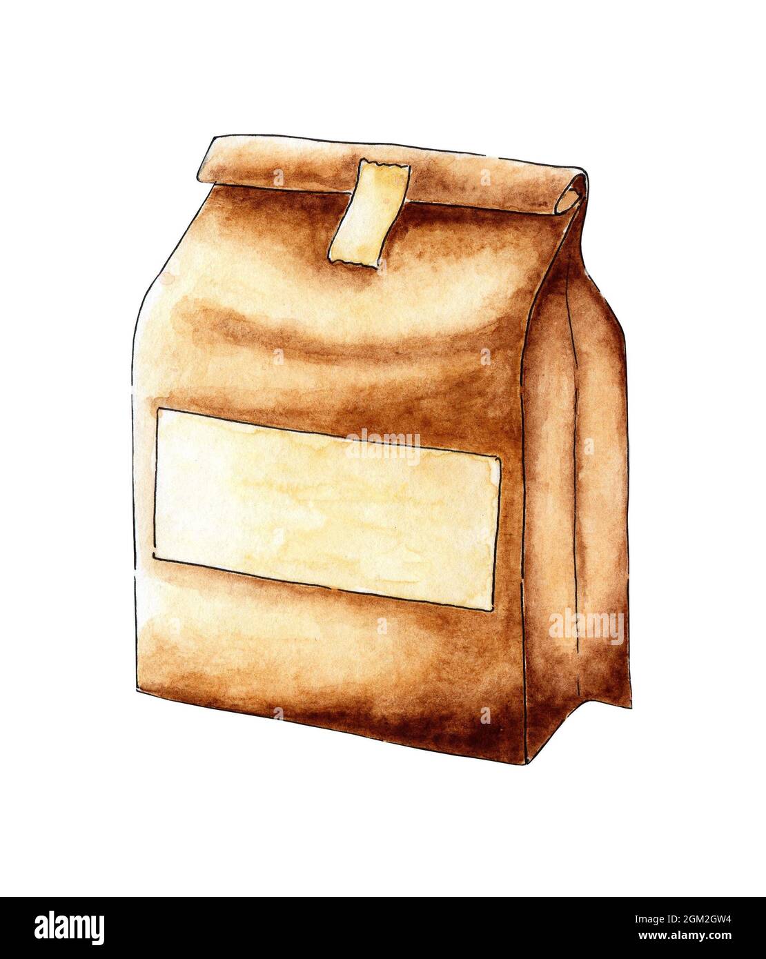 Watercolor painting paper craft bag for food, eco-friendly and safe ...