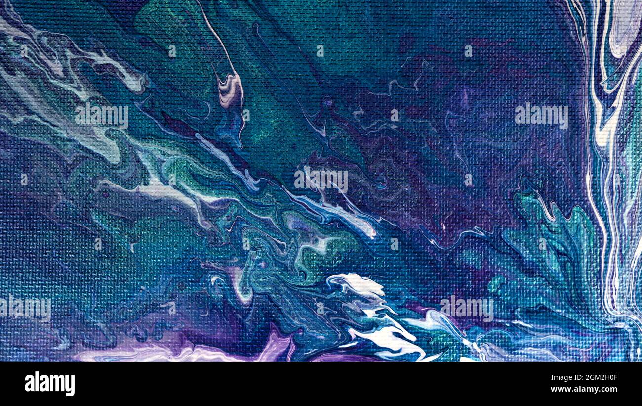 Abstract Fluid Art Painting Background. Acrylic Pour. Modern ...