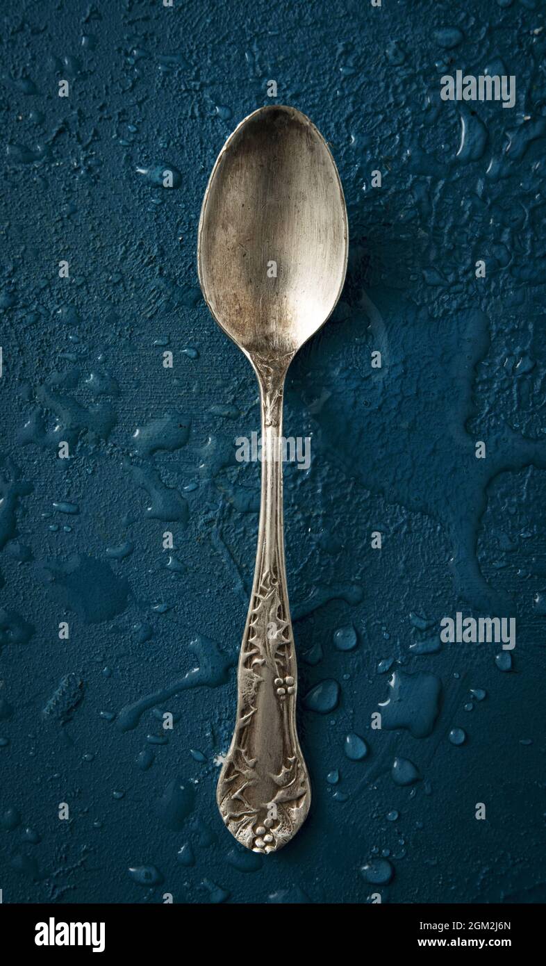 Top view of an old spoon Stock Photo - Alamy