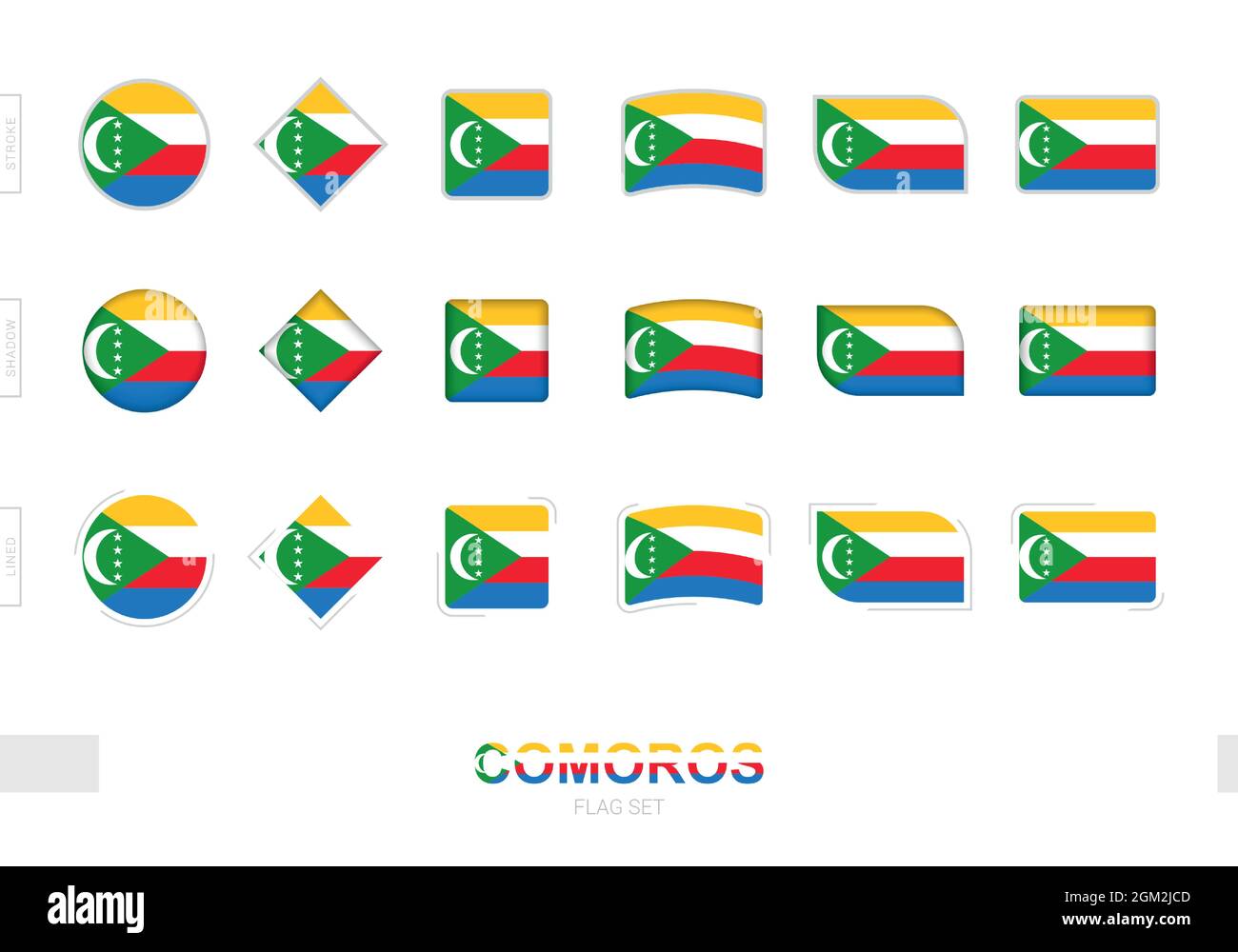 Comorian flags Stock Vector Images - Alamy