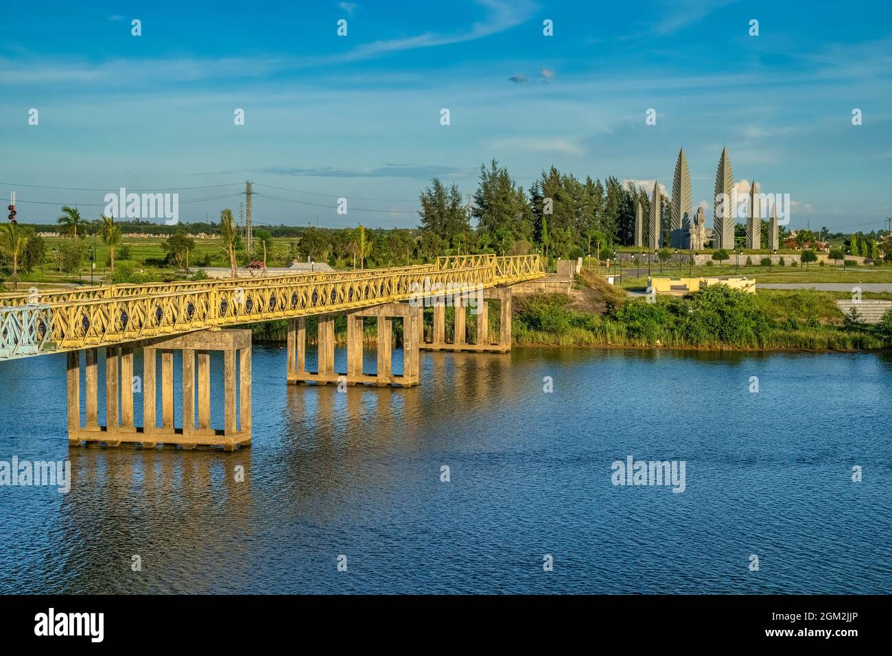 The famous 17th parallel historical site during the Vietnam war, Quang ...