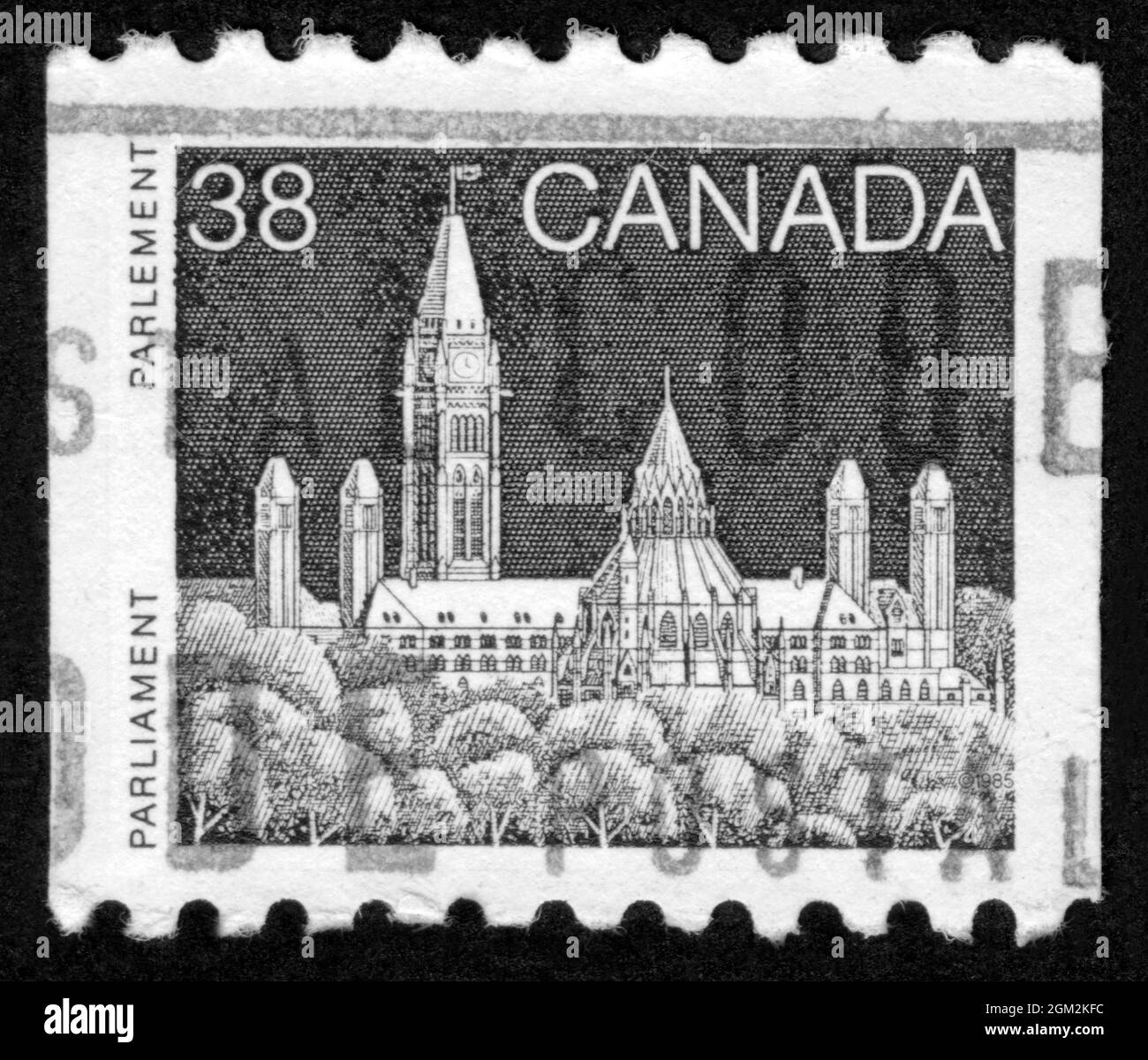 Old canada postage stamp Black and White Stock Photos & Images - Alamy