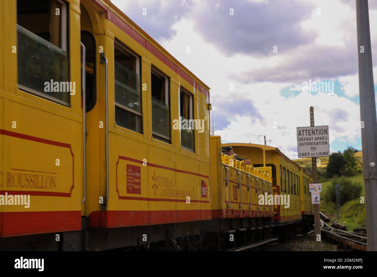 Pyrenees yellow train france hi-res stock photography and images - Alamy