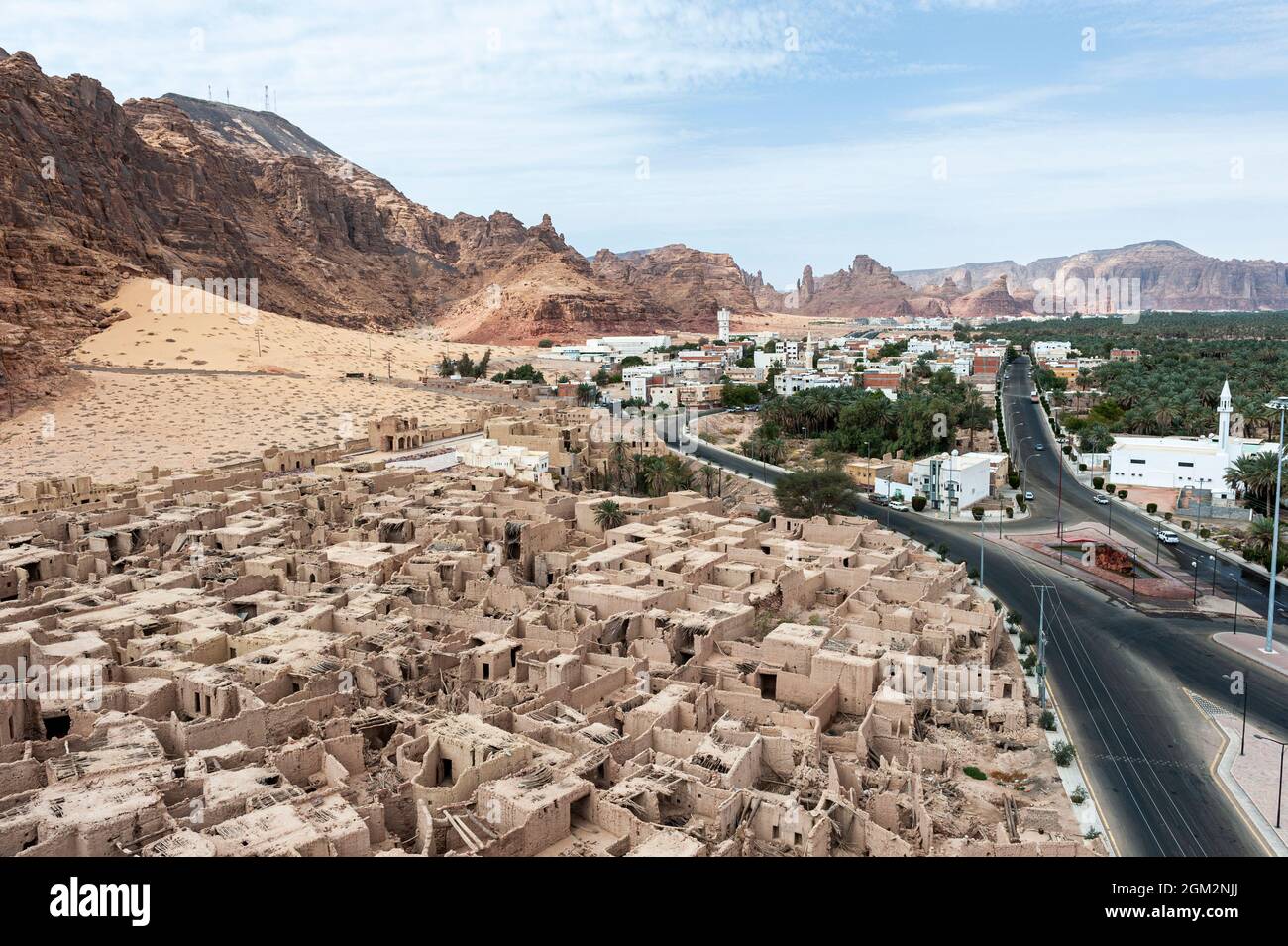 The ancient ruins of AlUla city in the Medina region of Saudi Arabia ...