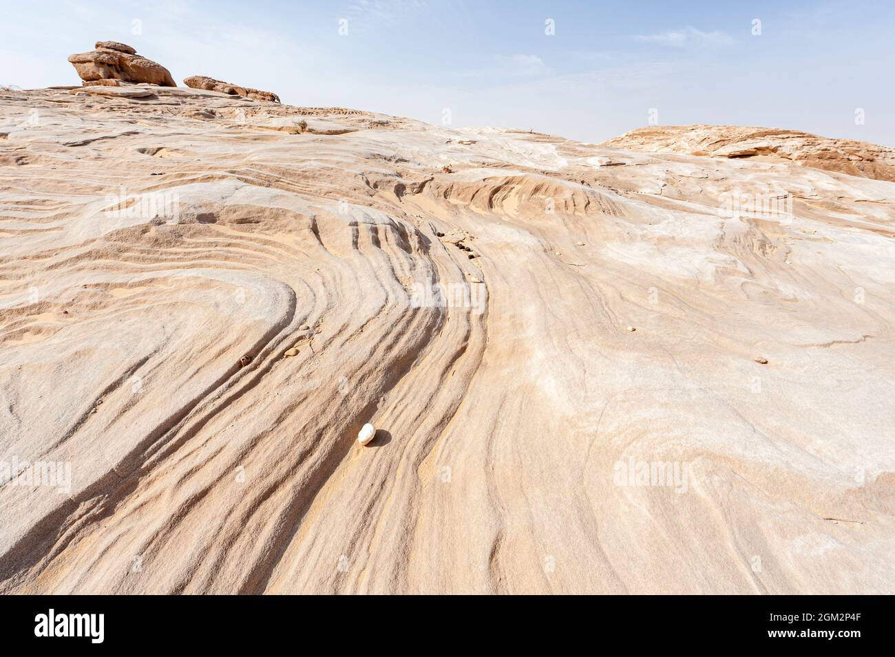 Sandstone rock formations of crazy shapes in the desert near Medina and ...