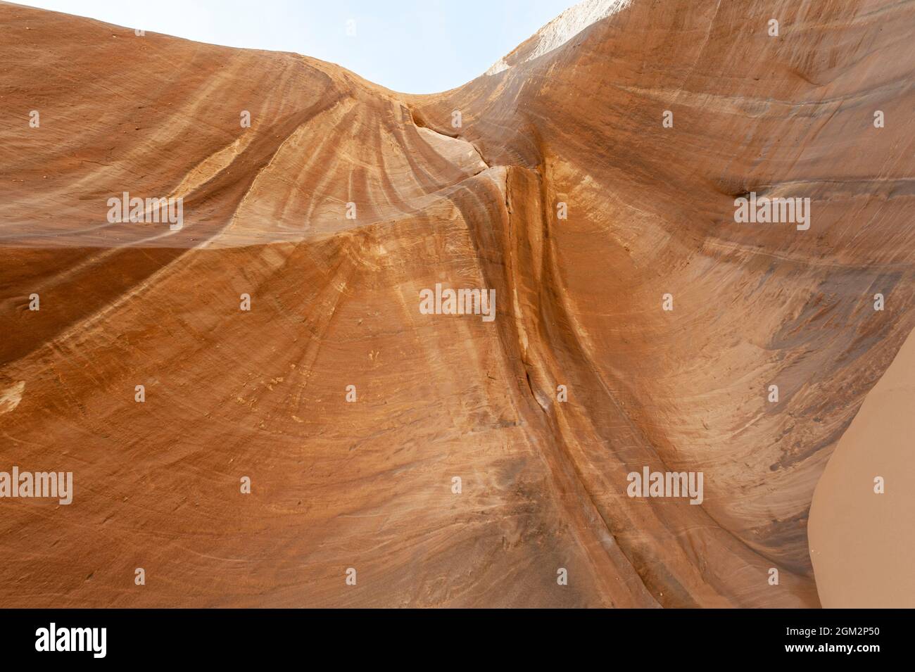 Sandstone rock formations of crazy shapes in the desert near Medina and ...