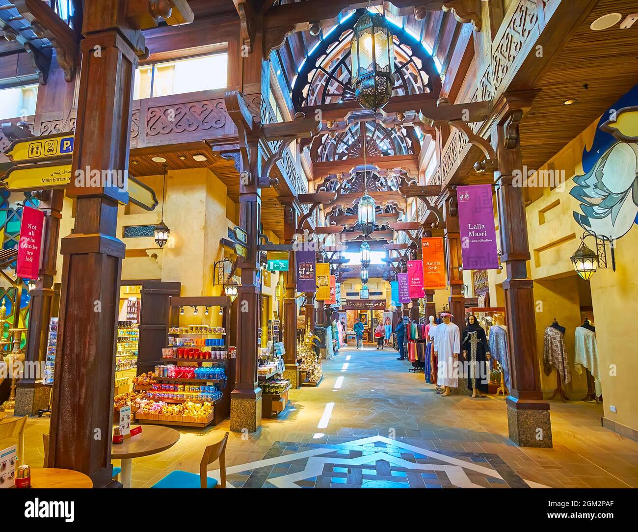 DUBAI, UAE - MARCH 4, 2020: Explore the Souk Madinat Jumeirah market ...