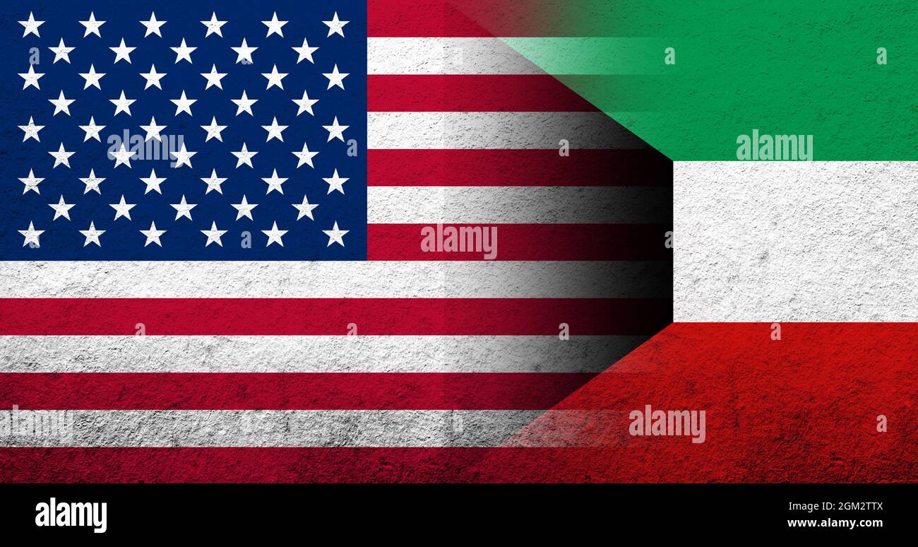 Kuwait usa flag hi-res stock photography and images - Alamy