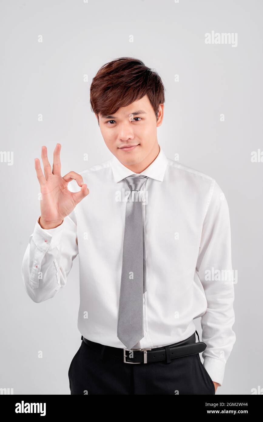 cool man doing an okay symbol Stock Photo - Alamy