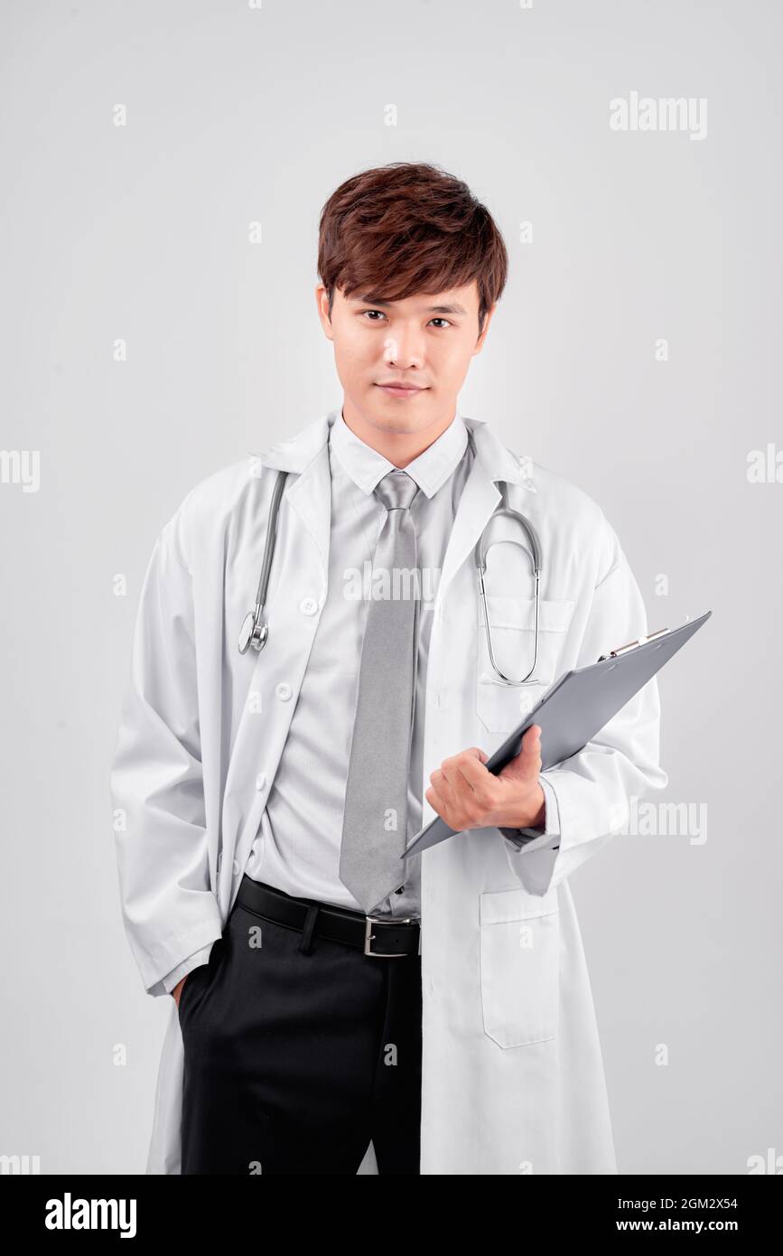 Chinese male doctor with uniform Stock Photo - Alamy
