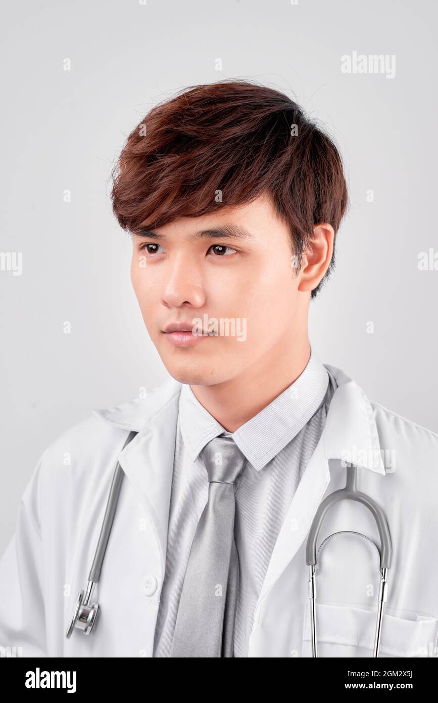Professional doctor isolated on white background Stock Photo - Alamy