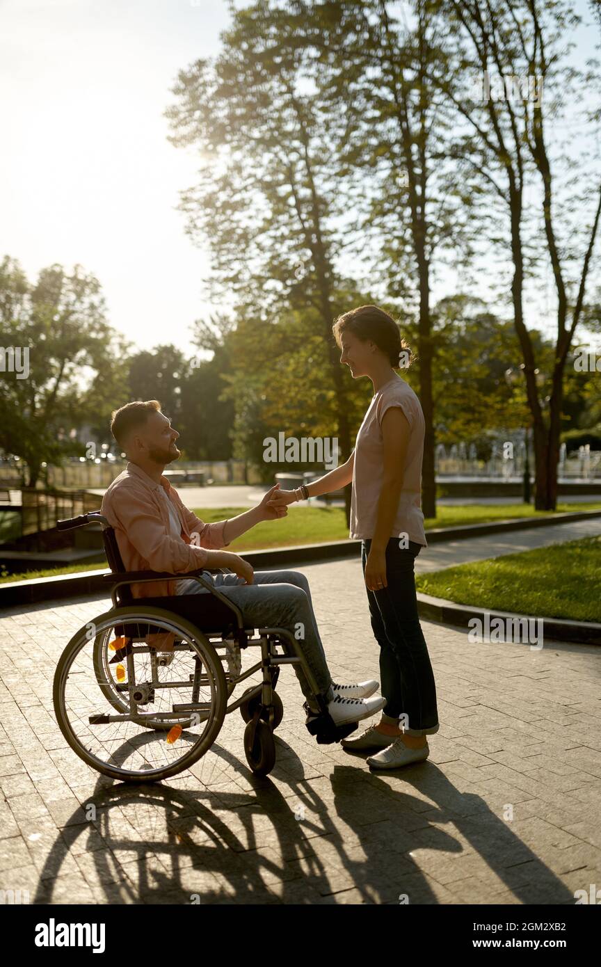 Disabled family park hi-res stock photography and images - Alamy