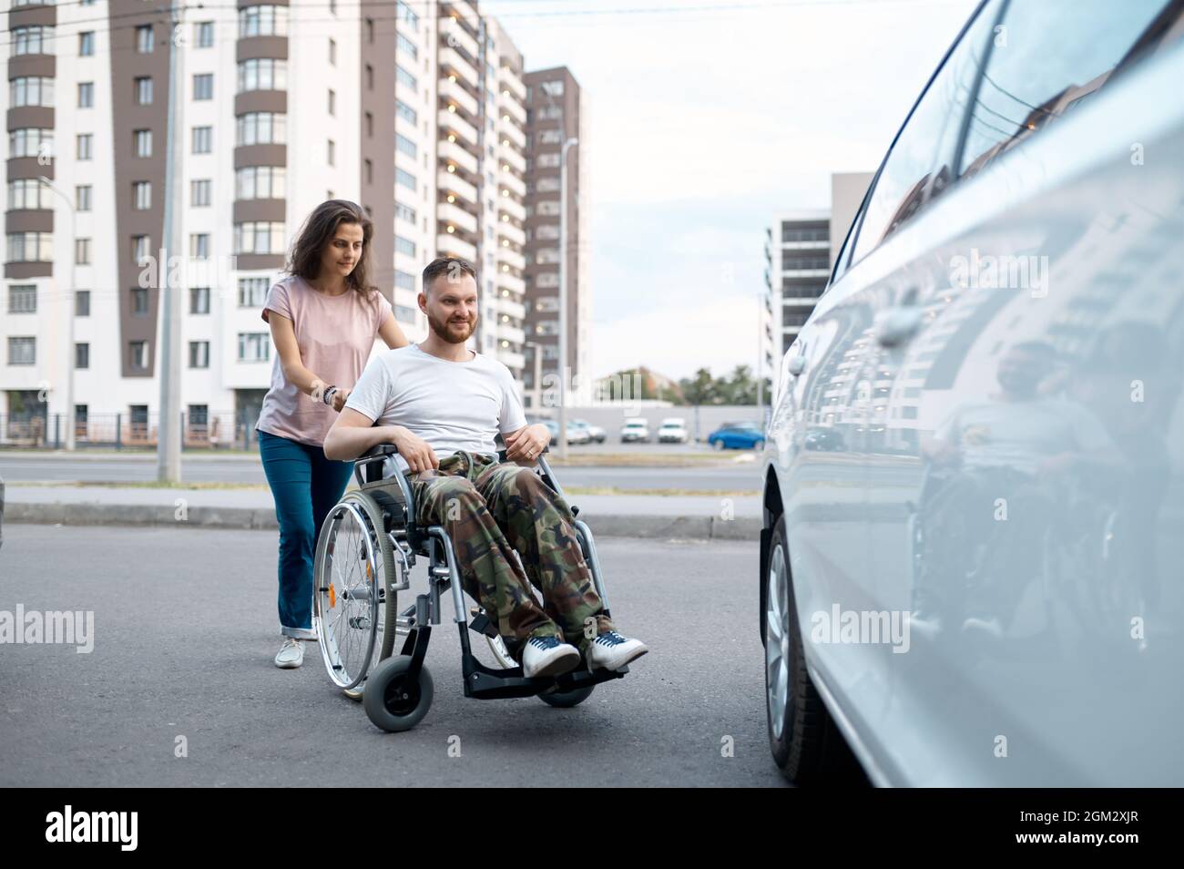 Wheelchair into a car hi-res stock photography and images - Alamy