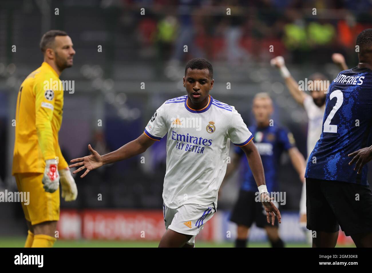 Rodrygo of Real Madrid CF celebrates after scoring a goal during the ...