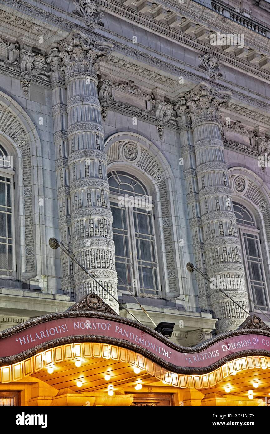 Broadway Theatre NYC - View to the intricate architectural details and ...